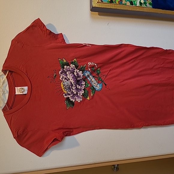 Ed Hardy | Tops | Y2k Ed Hardy Flower Butterfly Bejeweled Top Prestined ...